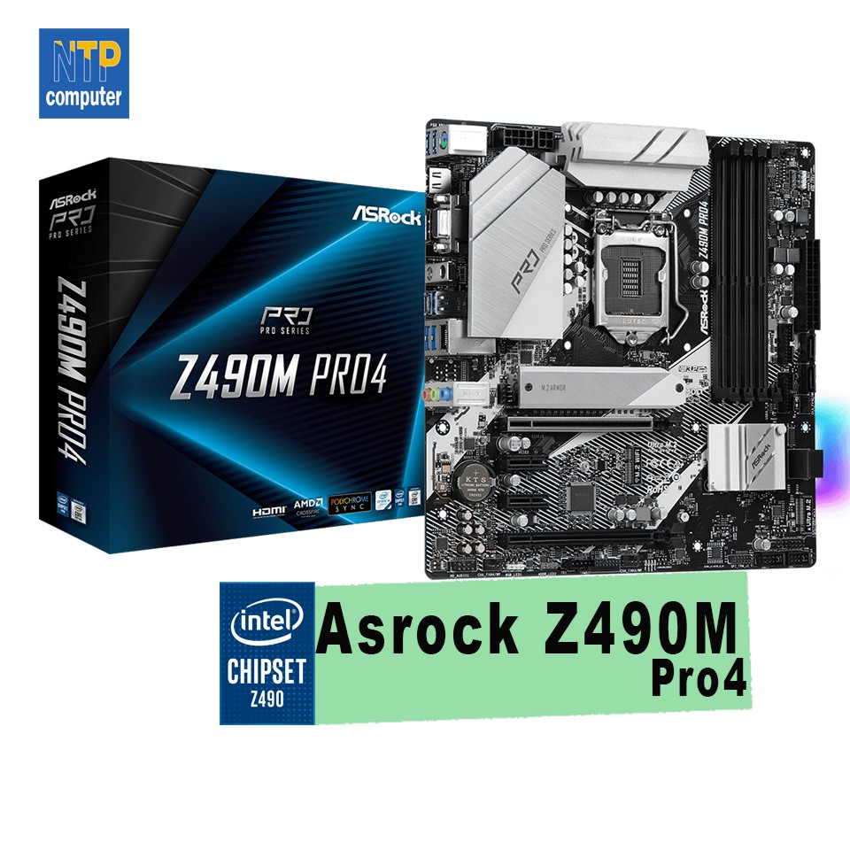 AsRock Z490M Pro4 Mainboard LGA 1200 Z490 | Shopee Thailand
