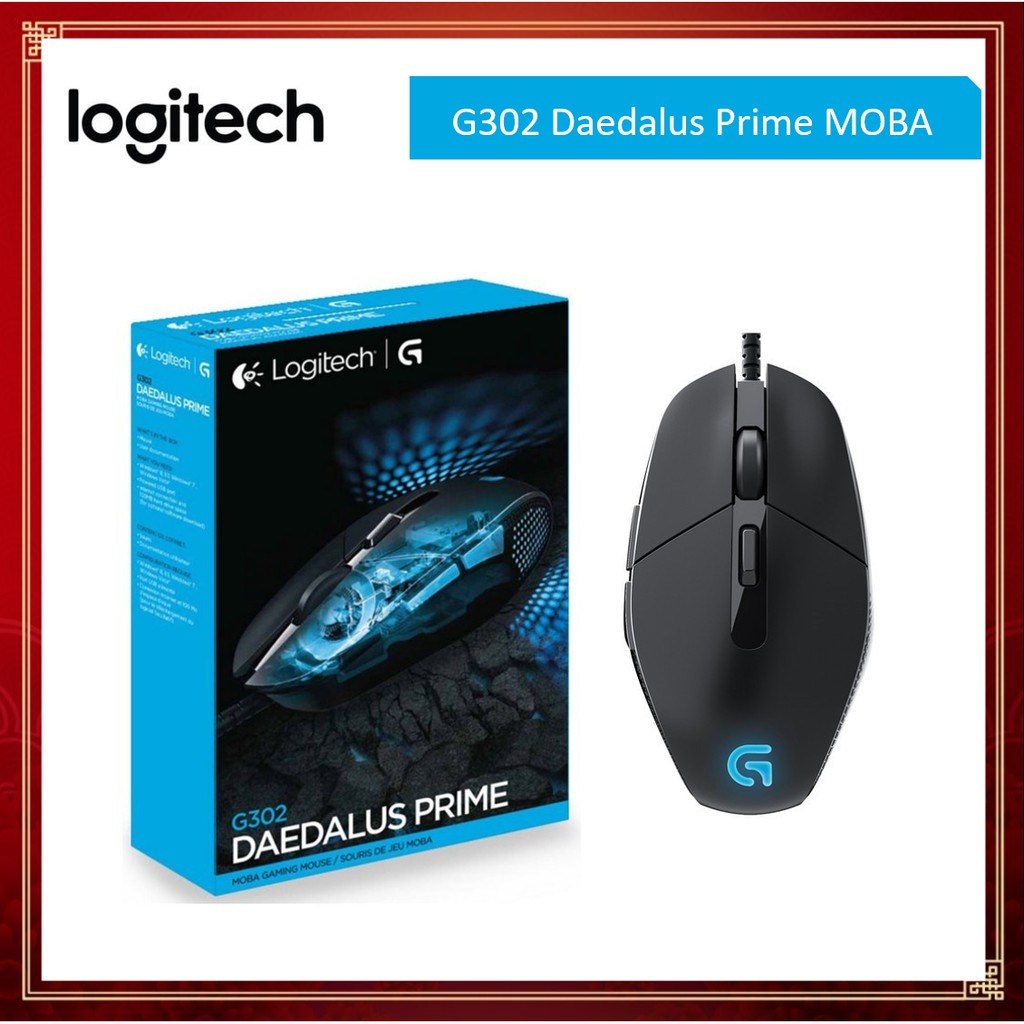 Mouse Gaming Logitech G302 Daedalus Prime Moba (เมาส์เกมมิ่ง) ประกัน 2 ...