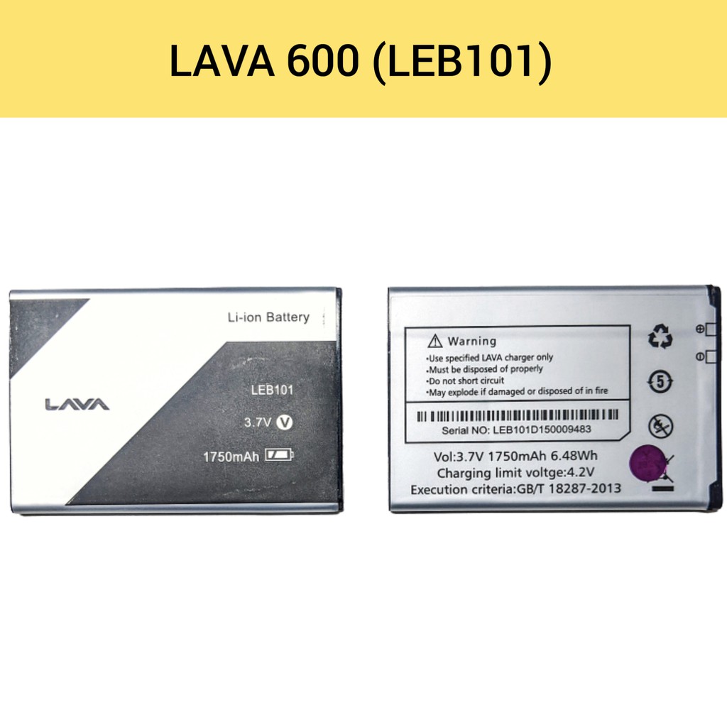 แบตเตอรี่ | LAVA 600 (LEB-101) | Phone Battery |LCD MOBILE | Shopee ...