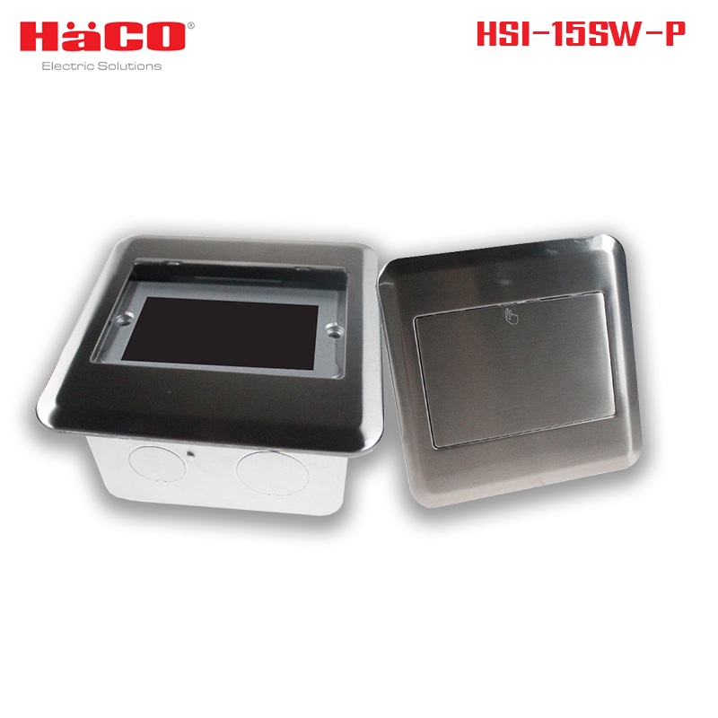 HACO ชุดเต้ารับฝังพื้นสเตนเลส รุ่น HSI-15SW/P-E2 สีเงิน | Shopee Thailand