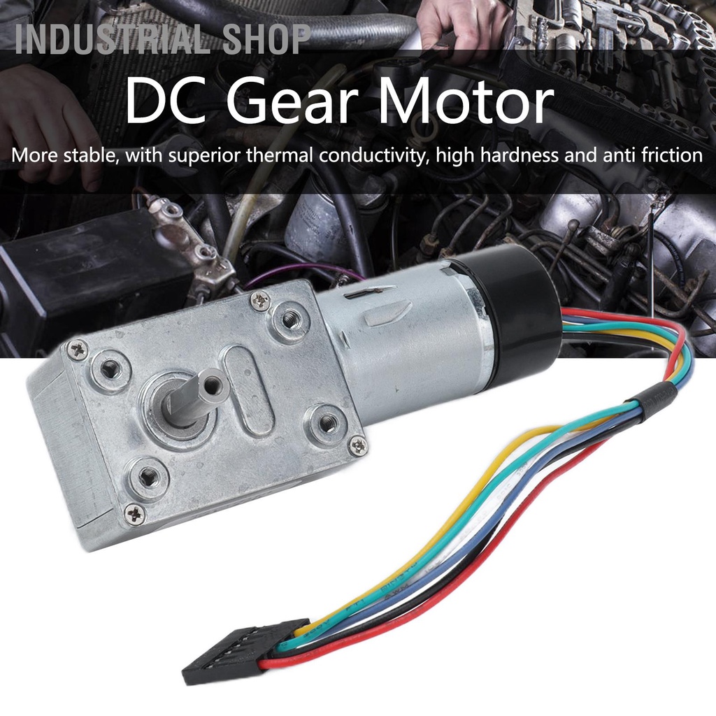 Industrial Shop Jgy‐370 มอเตอร์เกียร์ตัวหนอน Dc พร้อมเพลาเอาท์พุต 14 ...