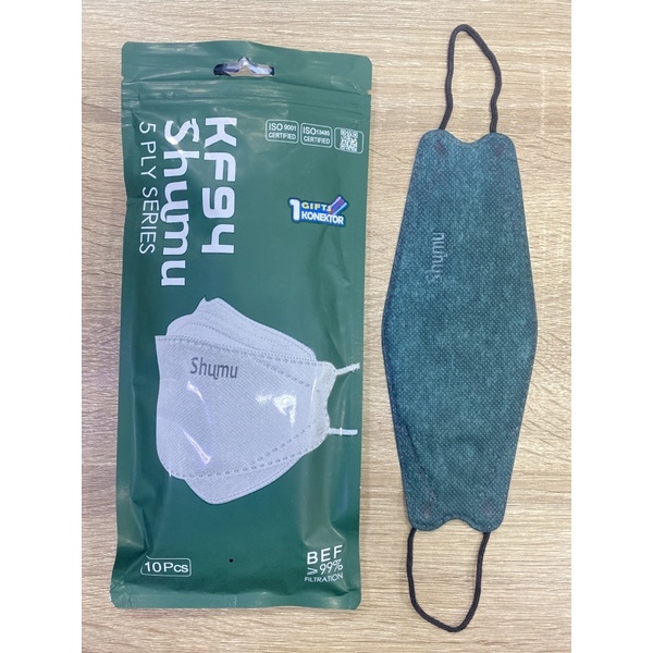 Shumu KF94 หน้ากากอนามัย 5 ชั้น 10 ชิ้น / แพ็ค ฟรีตัวล็อกแมส 1 ชิ้น ...