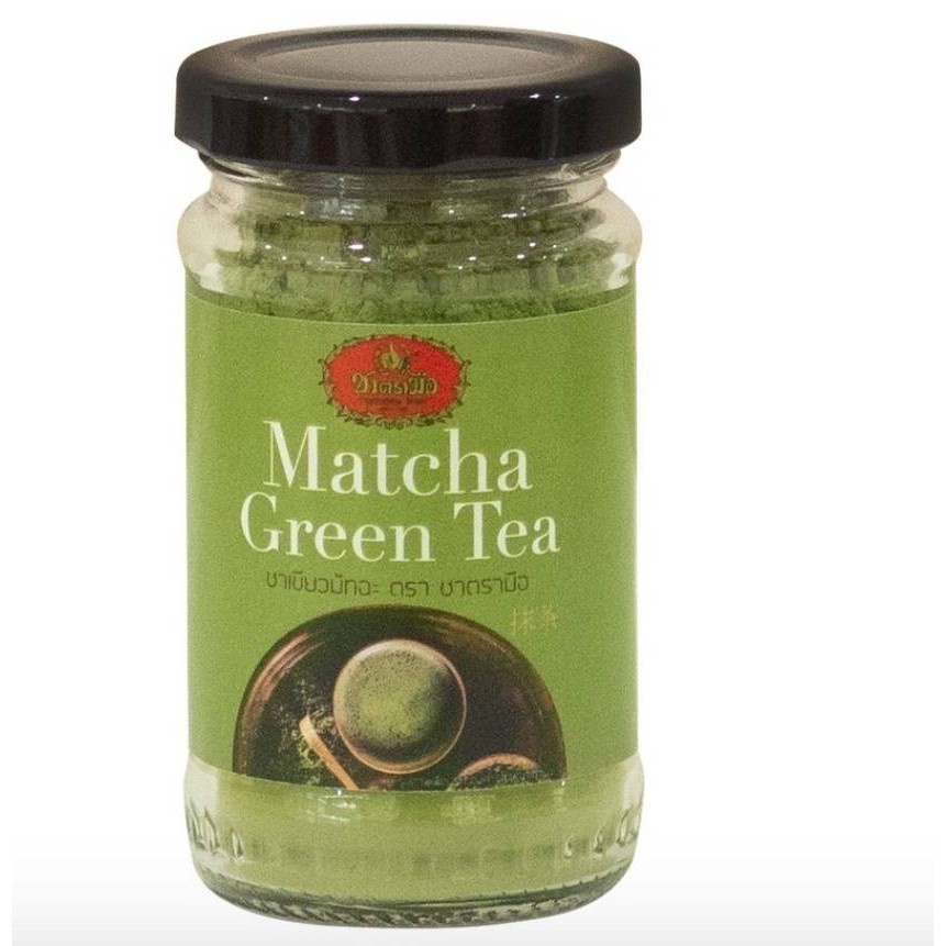 ผงมัทฉะ ชาเขียวมัทฉะ ตรามือ ขวด 40 กรัม ChaTraMue Matcha Green Tea 40g ...
