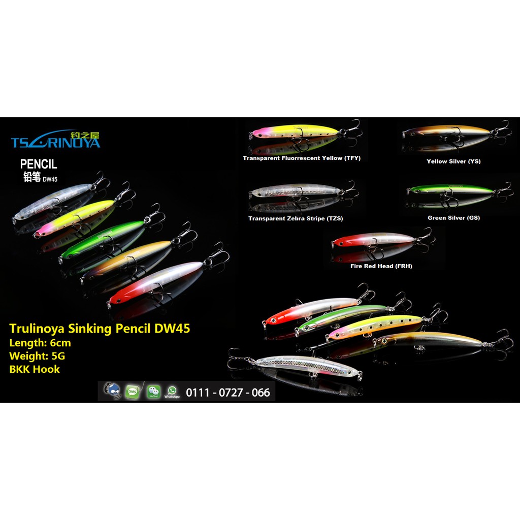 Tsurinoya DW45 ดินสอกดจม 6 ซม. / 5 กรัม | Shopee Thailand