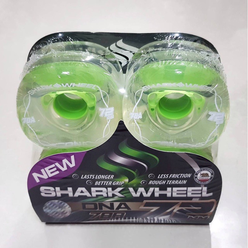 ล้อ Shark Wheel 72mm 78A “DNA” ของแท้จากUSAส่งฟรี สีดำ | Shopee Thailand