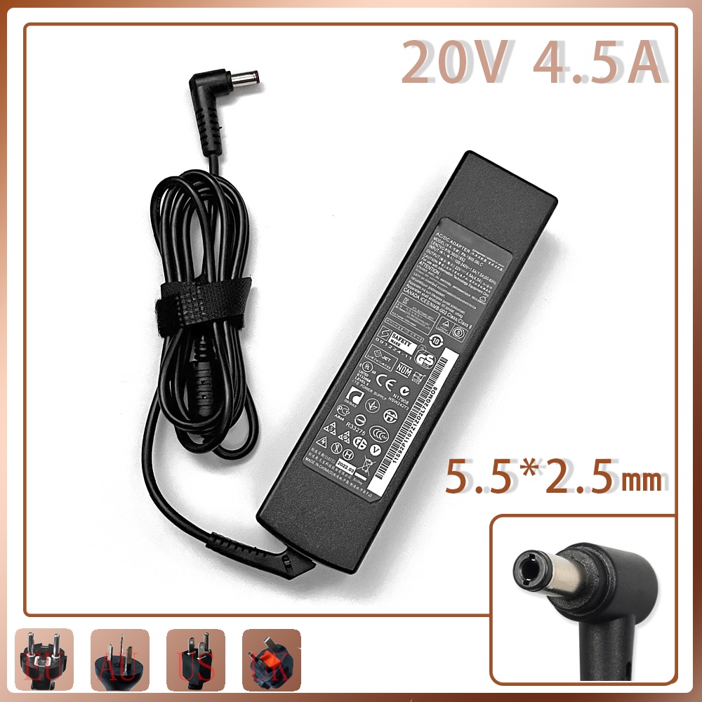 original charger 20v 4.5a notebook power supply for Lenovo Y480 G485 ...