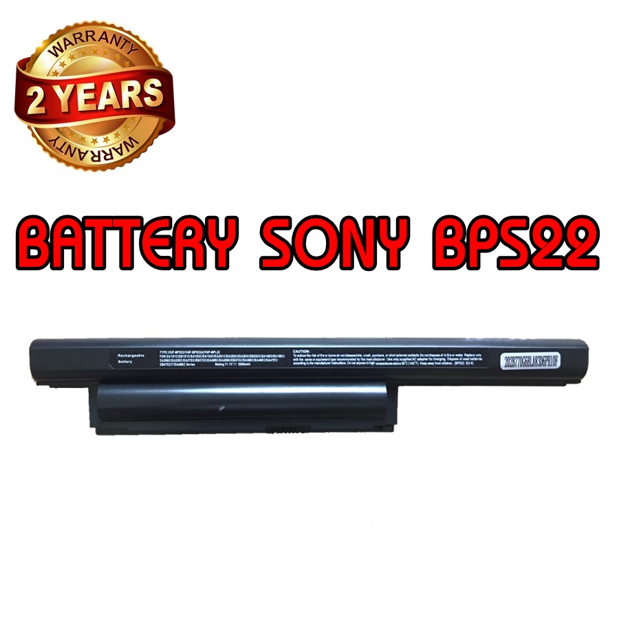 รับประกัน 2 ปี BATTERY SONY BPS22 แบตเตอรี่ โซนี่ VGP-BPS22 VGP-BPS22A ...