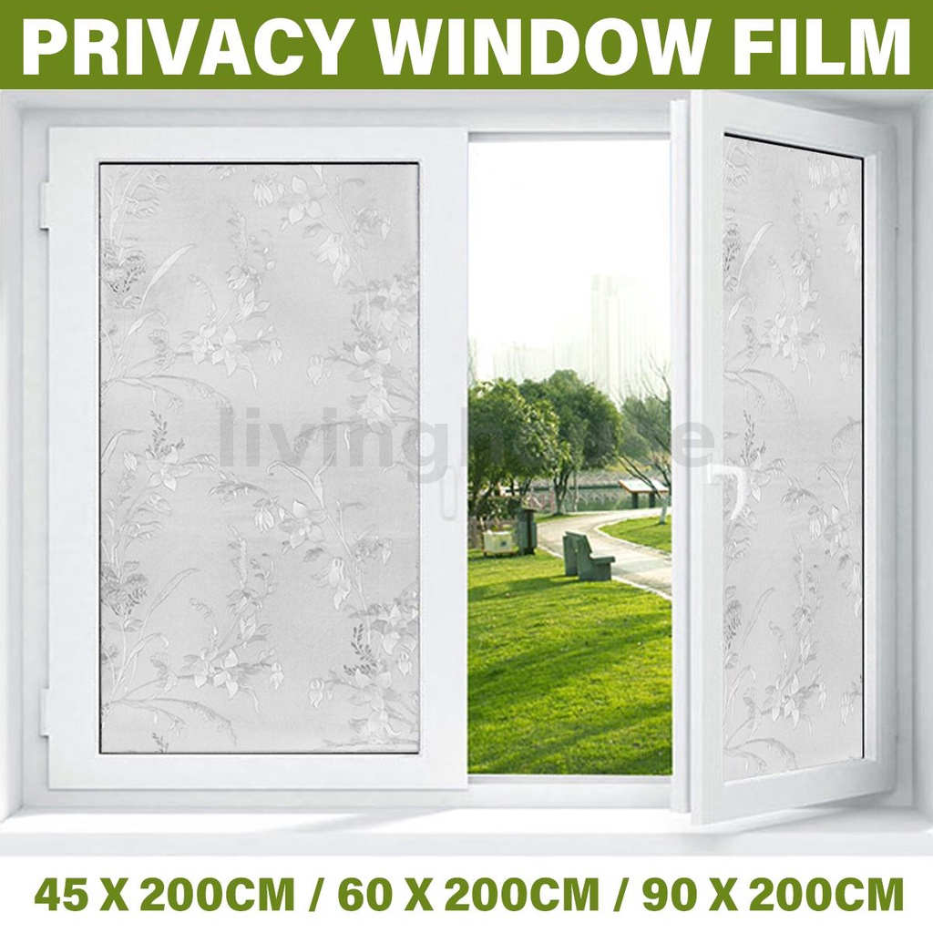 2m Window Film Privacy White Frosted Window Film Frost Etched Glass ...