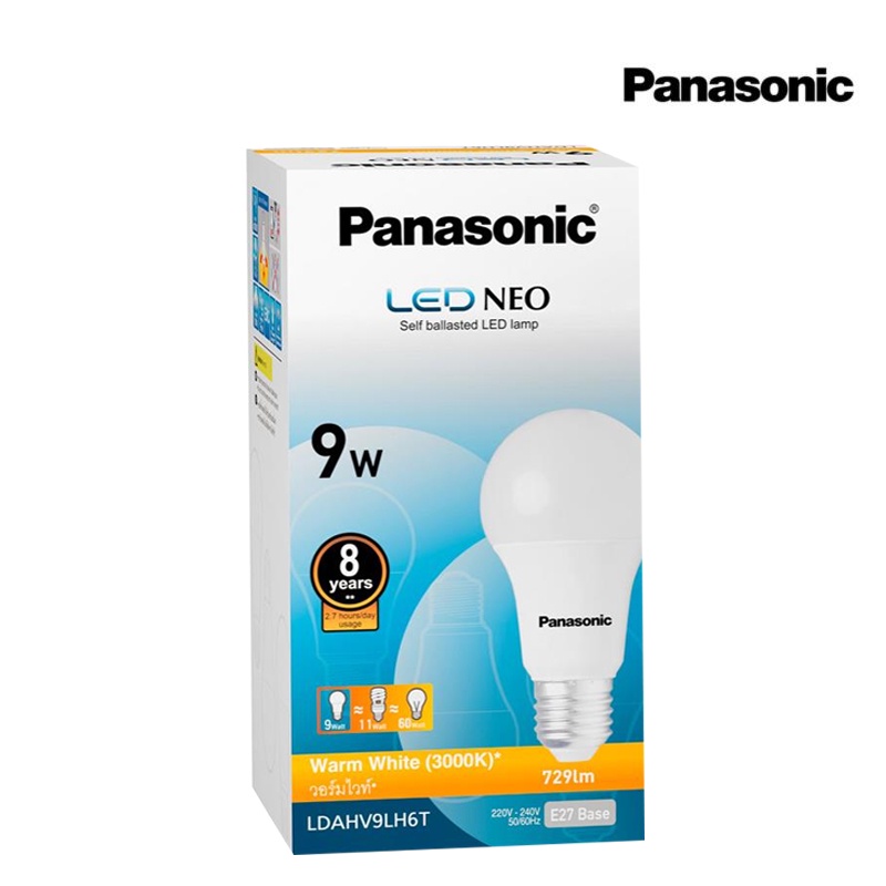 Panasonic LED NEO Bulb หลอดไฟแอลอีดี รุ่น NEO ขั้ว E27 แสงขาวและแสงวอร ...