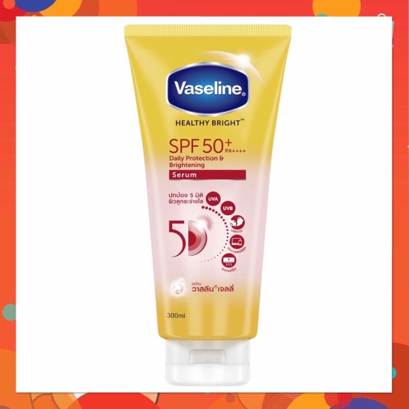 Vaseline วาสลีน เฮลธี ไบรท์ 300 มล. เซรั่มกันแดด ซันแอนด์โพลูชั่น โพรเทคชั่น SPF50+ PA ...