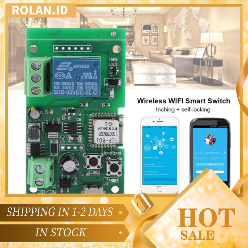 Self Wifi Wireless Smart Locking Relay Switch Module inching | Shopee ...