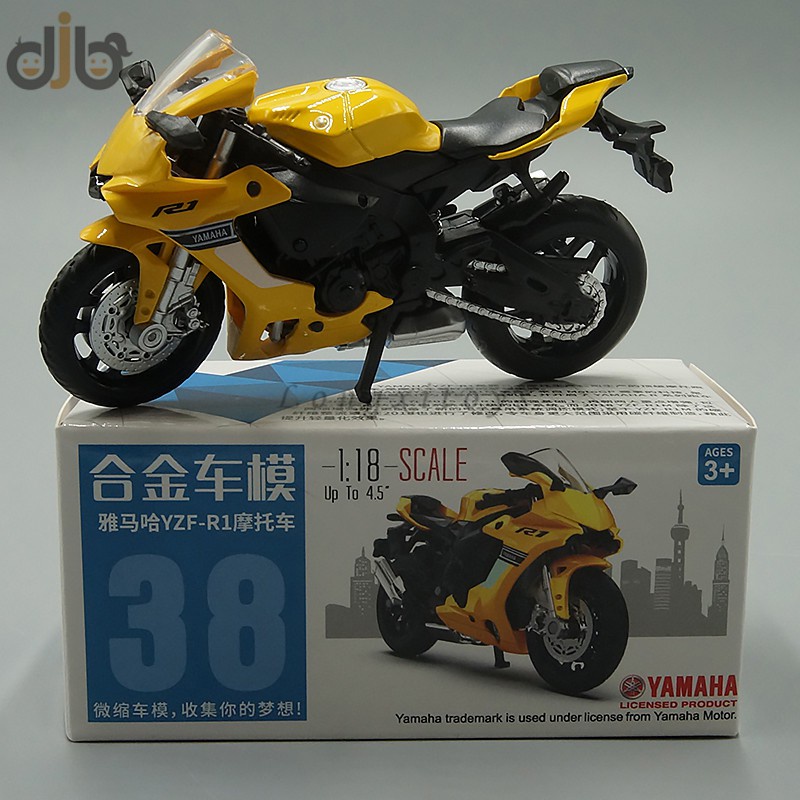 №1:18 Diecast Motorcycle Model Toy Yamaha YZF-R1 For Collection ...