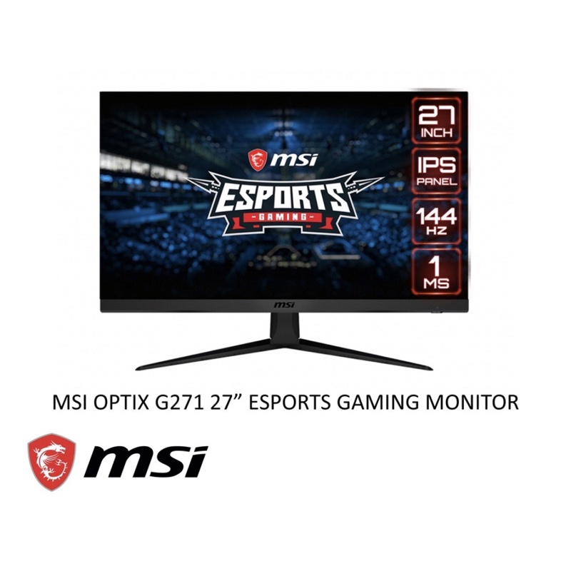 MSI OPTIX G271 IPS 27" 144Hz 1ms FHD AMD FreeSync 5BZR | Shopee Thailand