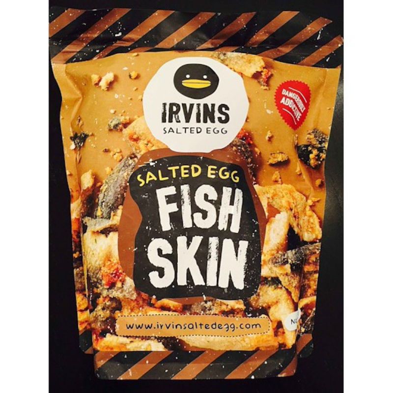 หนังปลากรอบ IRVIN FISH SKIN SALTED EGG หนังปลาทอดกรอบ รสไข่เค็ม ขนาด ...