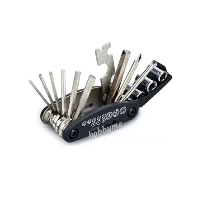 ชุดซ่อมเครื่องมือจักรยาน 16 in 1 Mini Multi Function Key Set | Shopee ...