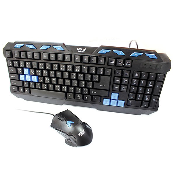 คอมพิวเตอร์และอุปกรณ์เสริม㍿♈MD-Tech คีย์บอร์ด+เม้าส์ รุ่น Keyboard ...