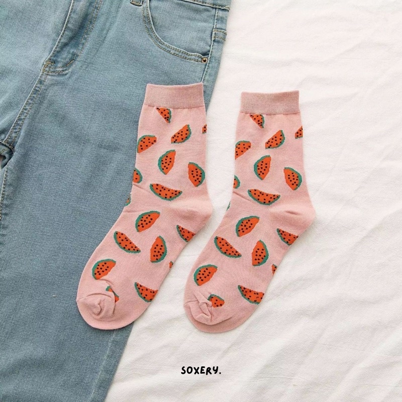 ปิดสงกรานต์ รอบส่งต่อไป 21 เมษาน้า Fruity Punch Socks | ถุงเท้าลายผลไม้ ...