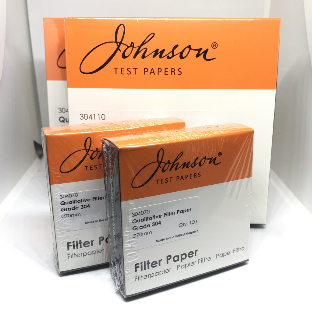 กระดาษกรองสาร Filter Paper เบอร์ 1, Johnson (grade304), บรรจุ 100 แผ่น ...