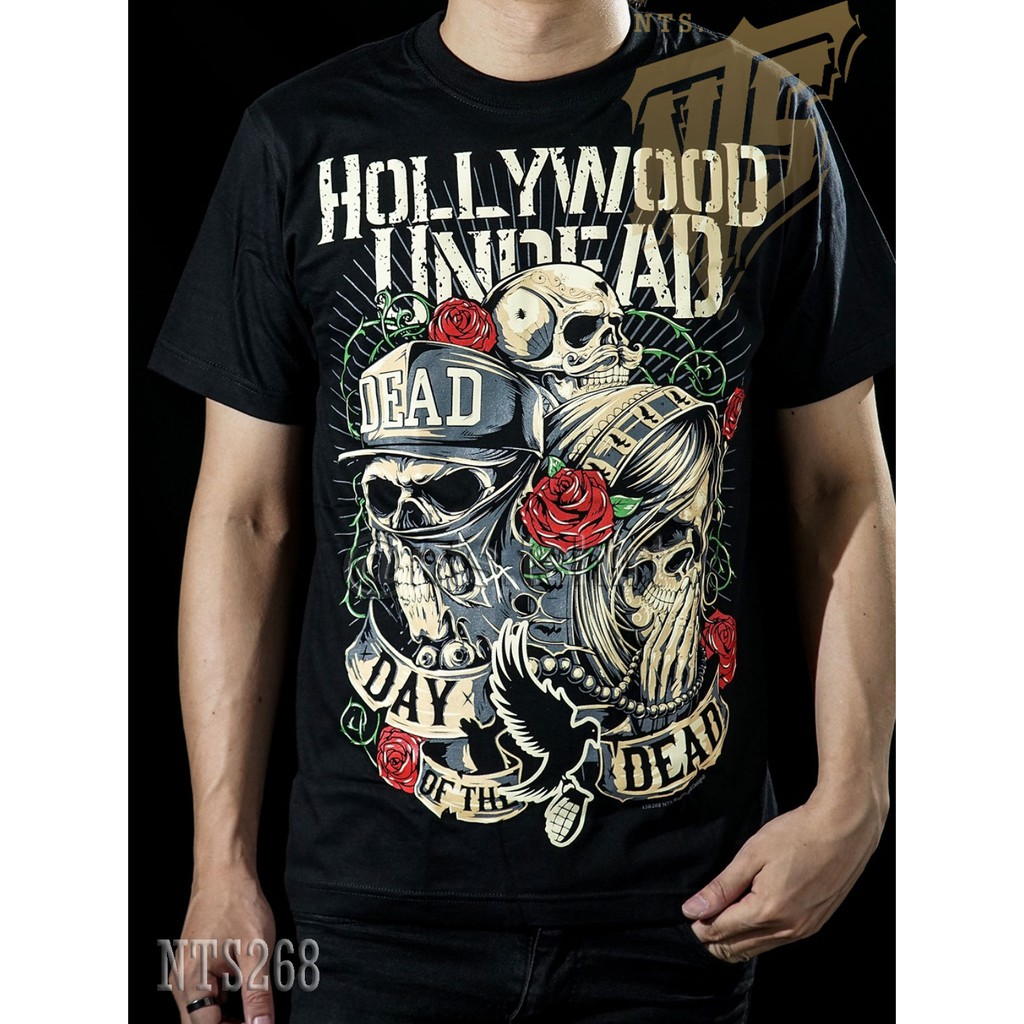 NTS 268 HOLLYWOOD UNDEAD ROCK เสื้อยืด ลายวงดนตรี ซิลค์สกรีน ผ้าคอตตอน ...