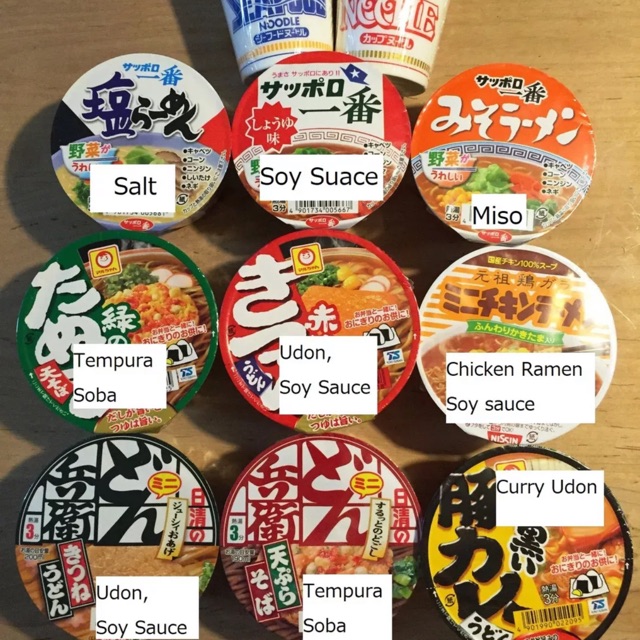 เซท บะหมี่ นำเข้า Japan Japanese Instant Ramen, Soba, Udon, 11 Mini ...
