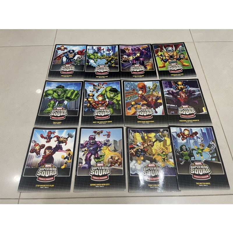 หนังสือฝึกอ่านภาษาอังกฤษ Phonics Reading Book “Marvel Super Hero” (12 ...