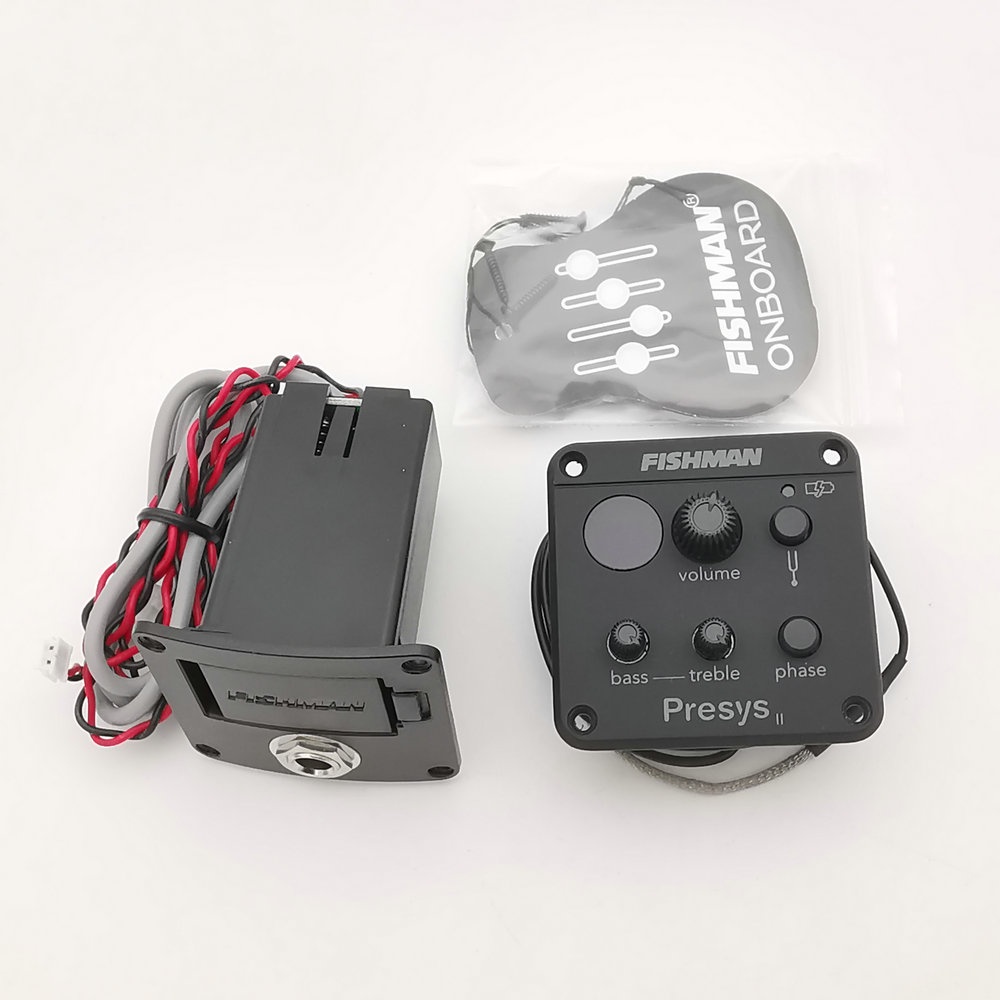 Hs- ของแท้ Fishman Presys II EQ Tuner Silver Piezo Pickups ระบบขยาย ...
