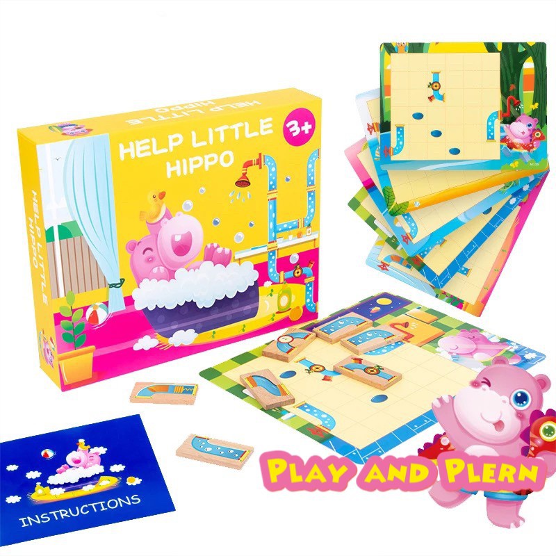 บอร์ดเกมช่วยฮิปโปน้อย “Help Hippo” เกมฝึกตรรกะทางการคิด การคิดเชิงระบบ ...