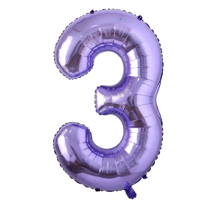 ฟอยล์ลูกโป่ง ตัวเลข ขนาด 40 นิ้ว - สีม่วง (Balloon Foil Number 40inch ...
