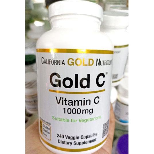 วิตามินซี Buffered Vitamin C 750mg Gold C (California Gold Nutrition ...