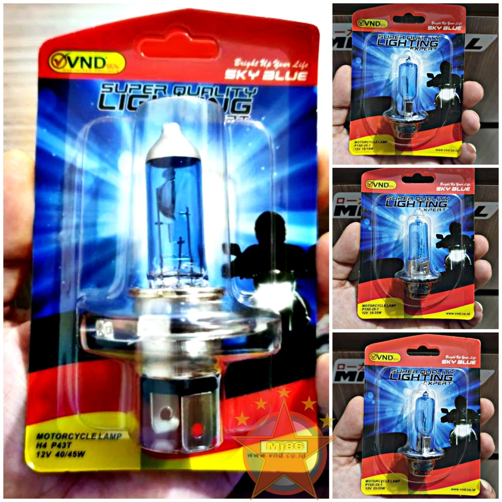 หลอดไฟหน้าฮาโลเจน VND ดั้งเดิมสําหรับ Vixion, Byson, Cb 150, Versa ...