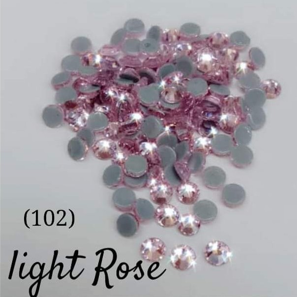 Hotfix Rhinestone สี LIGHT ROSE Batule สีคุณภาพพรีเมียร์ Gred AAA เหล็ก ...