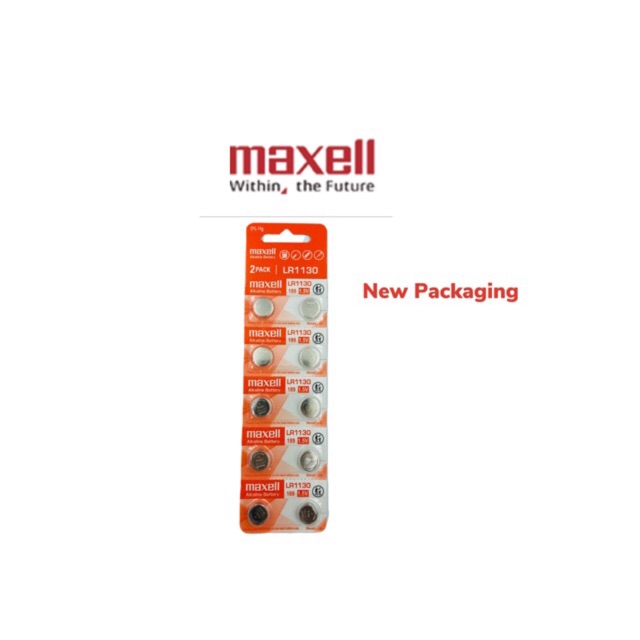 ถ่านกระดุม Maxell LR1130(189) Alkaline Battery 1.5V 0% แพคเกจใหม่ ถ่านใหม่ | Shopee Thailand