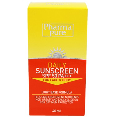 Pharma Pure Daily Sunscreen SPF50 PA+++ โลชั่นกันแดด สูตรน้ำ เนื้อบาง ...