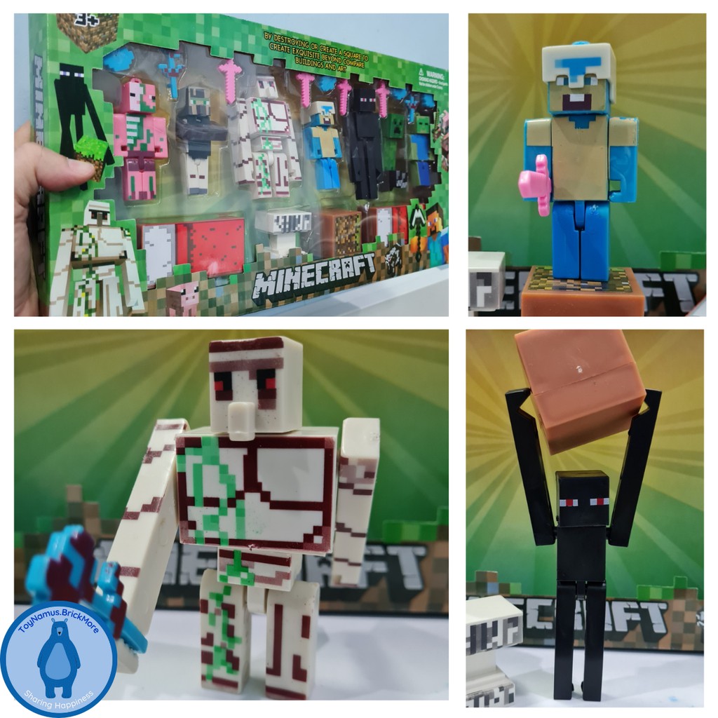 Chamaa โมเดลมายคราฟ ตัวละครเอก 6-7 ตัว ชุดโกเลม มีให้เลือก 2 แบบ ...