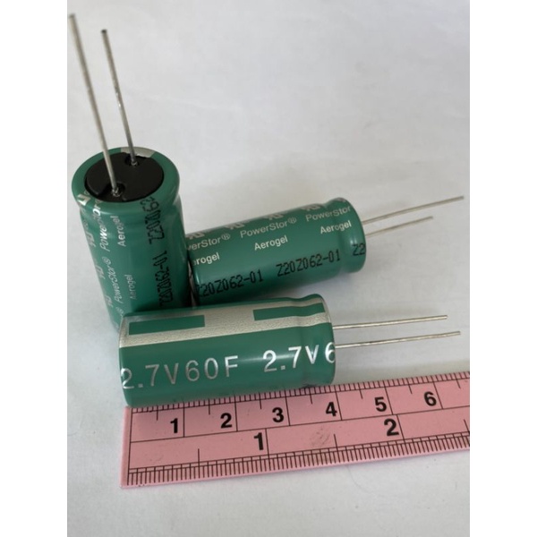60F 2.7V 60ล้านไมโคร ซุปเปอร์คาปาซิเตอร์ ของแท้ใหม่แกะกล่อง(แพ็ค1ตัว) เกรดอย่างดี ขนาด18x40mm ...