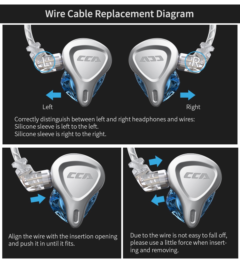Cca CSN 1BA+1DD ชุดหูฟังอินเอียร์ ไฮบริด ลดเสียงรบกวน KZ ZSNPRO ZST ZSX ...