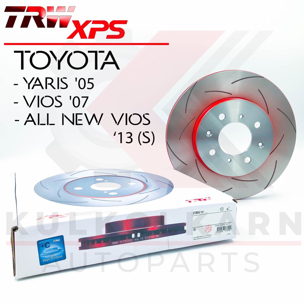 TRW จานเบรคหน้า รุ่น XPS TOYOTA VIOS '07, YARIS '05, ALL NEW VIOS '13 (S) (ใส่แทนของเดิมได้ทันที ...