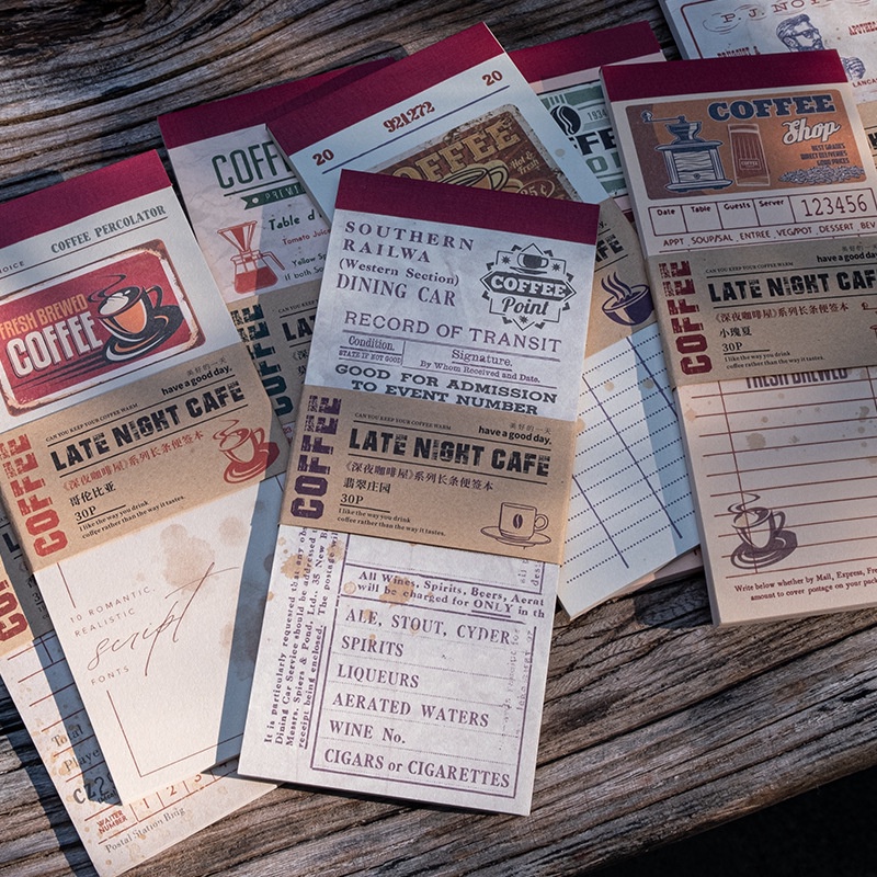 Enwei กระดาษโน้ตมีกาว สไตล์วินเทจ สําหรับตกแต่งสมุดบันทึก 30 ชิ้น ...