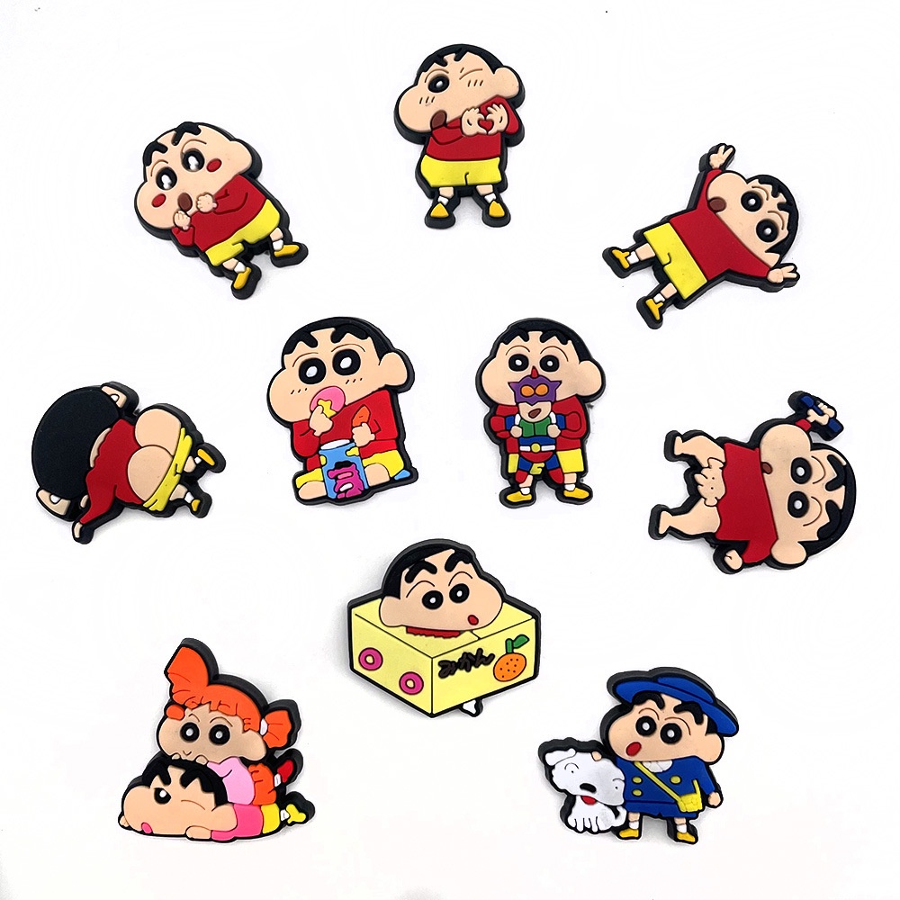 อะนิเมะญี่ปุ่น Jibitz Charm Crayon Shin Chan ออกแบบ Jibbits Pins ...
