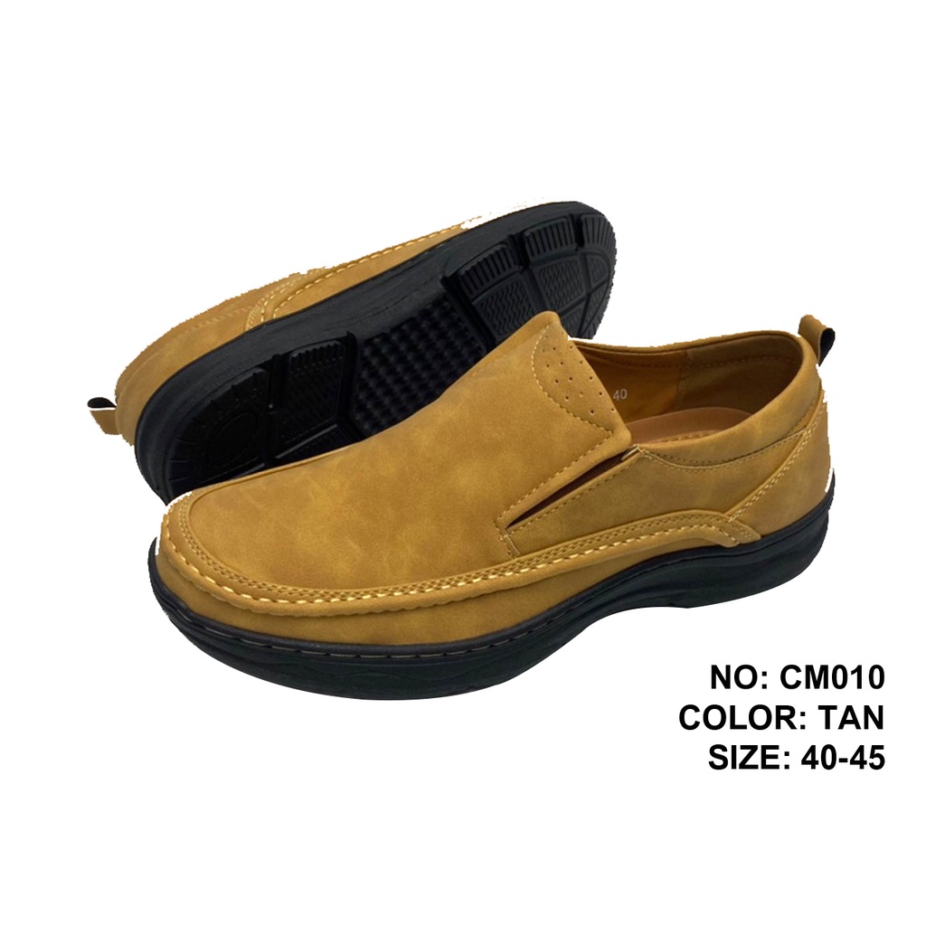 CSB รองเท้าลำลองผู้ชาย CM010 รองเท้าใส่ทำงานสำหรับผู้ชาย แบบสวมทำจากหนัง PU ด้าน | Shopee Thailand