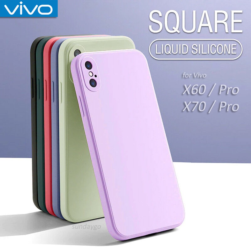 Vivo X70 Pro Square เคสซิลิโคนยืดหยุ่นฝาหลัง | Shopee Thailand