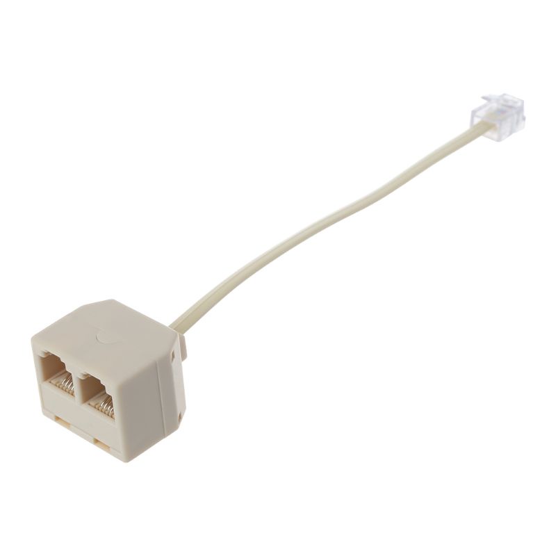 Cons RJ11 ตัวแปลงสายโทรศัพท์ RJ-11 2 อะแดปเตอร์แยกสายโทรศัพท์หญิง ...