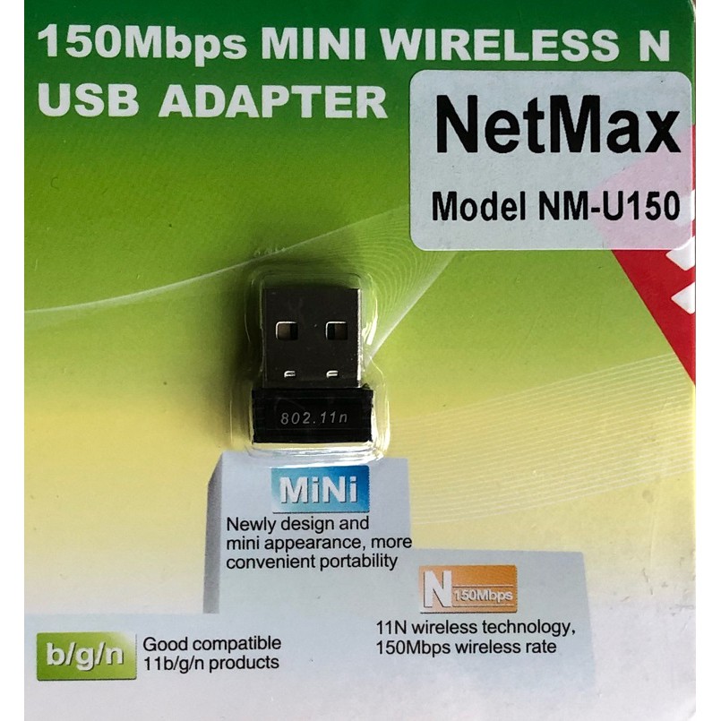 Netmax NM-U150| ตัวรับสัญญาณ wifi มินิ usb ขนาด 150 เมกะไบต ์ | Shopee ...