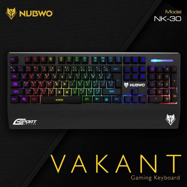 NK-30 GAMING KEYBORD เกมส์มิ่งคีย์บอร์ด Rubber dome switch NUBWO Vakant NK-30 | Shopee Thailand