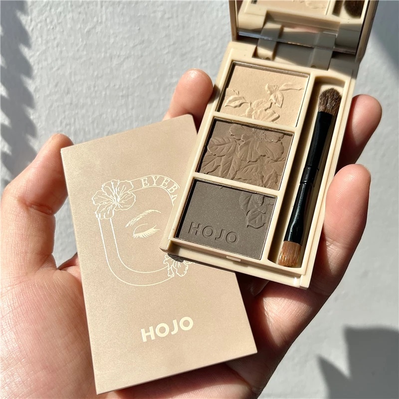 No.8113 (ใหม่/แท้) HOJO EYE BROW POWDER ตลับเขียนคิ้ว 3in1 คิ้วฝุ่นอัด ...
