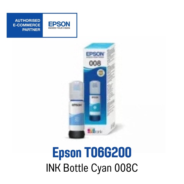 Epson 008 C 🌟 Original Ink Bottle 🌟 หมึกอิงค์เจ็ทสีฟ้า 🟦 | Shopee Thailand
