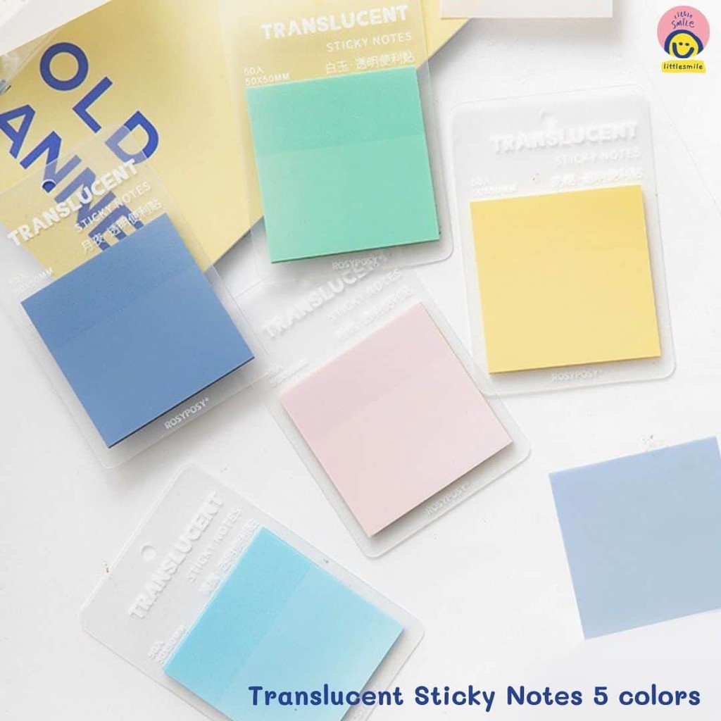 Translucent Sticky Notes สติ๊กโน๊ต ชนิดใส โน๊ตข้อความแบบใส โปร่งแสง ...