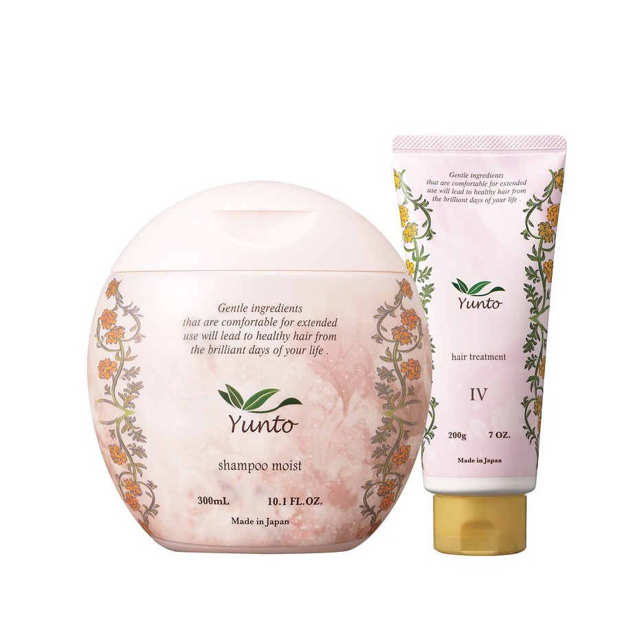 Yunto Shampoo Japan 300ml + Yunyo treatment 200ml แชมพูและทรีตเม้นจากพืชพรรณ ธรรมชาติถึง90% เติม ...