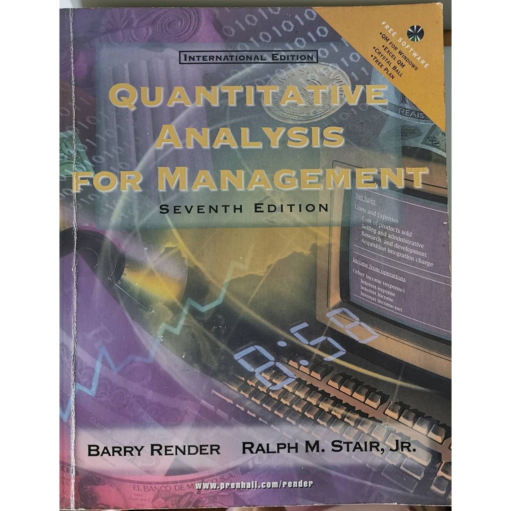 Quantitative analysis for Management 7th edition Barry Render Ralph M. Stair Jr. | Shopee Thailand