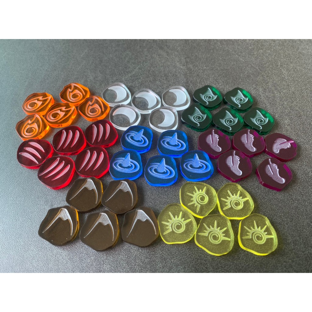 [Acrylic] Spirit Boardgame: Element Tokens | Shopee Thailand